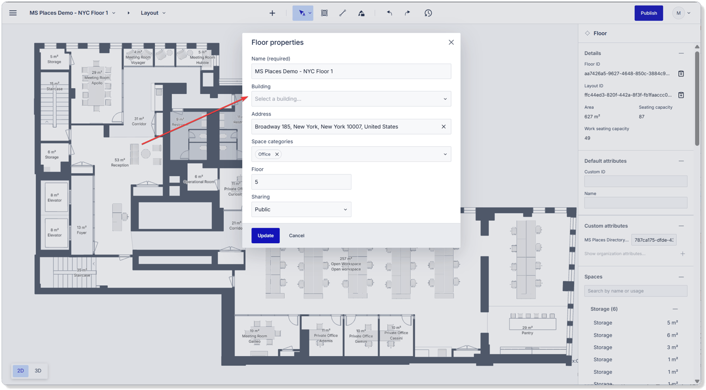 Connect your Archilogic floor plan to a building